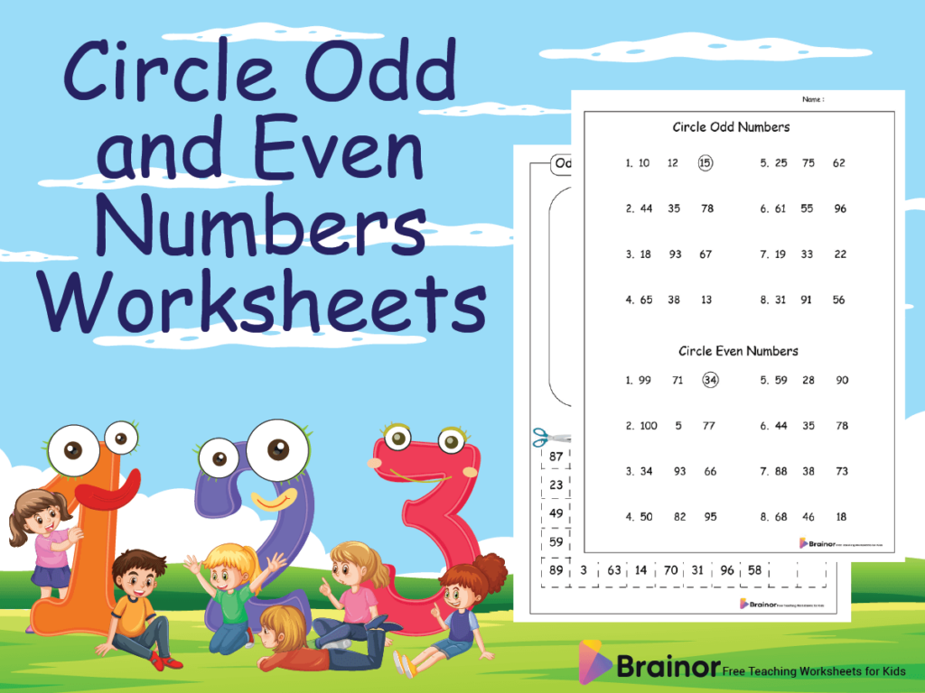 15+ Circle Odd and Even Numbers Worksheets | Free Printable - Brainor