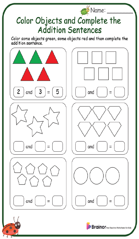 15+ Addition Sentence Worksheet | Free Printable