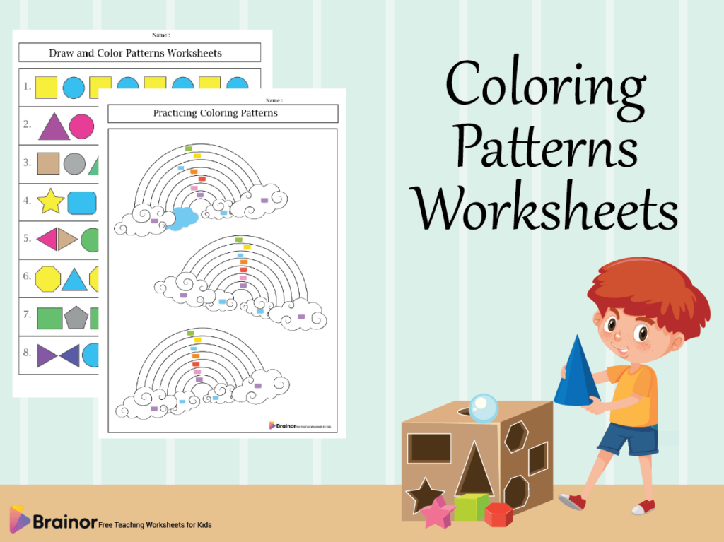 15+ Worksheets on Coloring Patterns | Free Printable - Brainor
