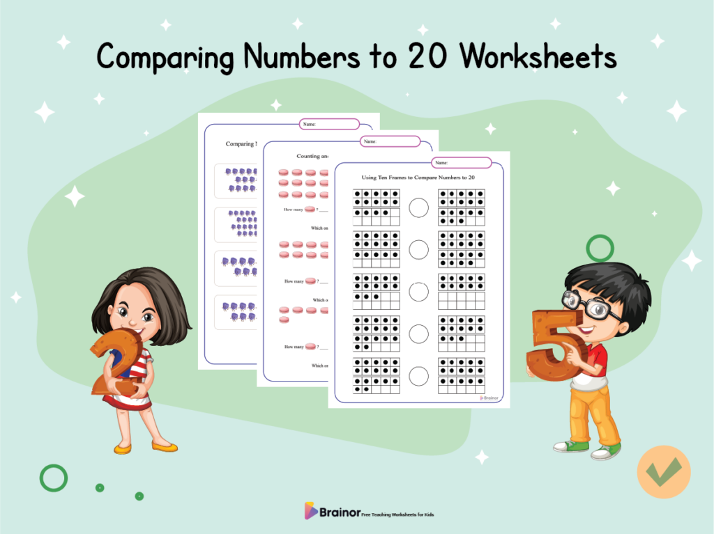 18 Free Worksheets on Comparing Numbers to 20 - Brainor