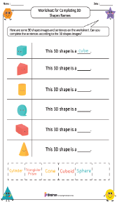 40+ 3D Shapes Names Worksheet | Free Printable - Brainor