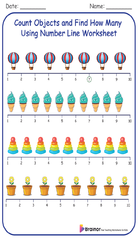60 Free Worksheets on Counting How Many Objects