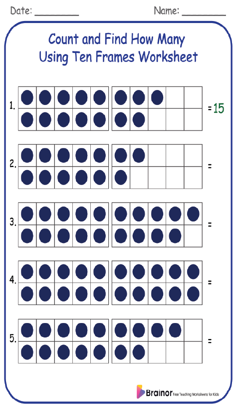 60 Free Worksheets on Counting How Many Objects