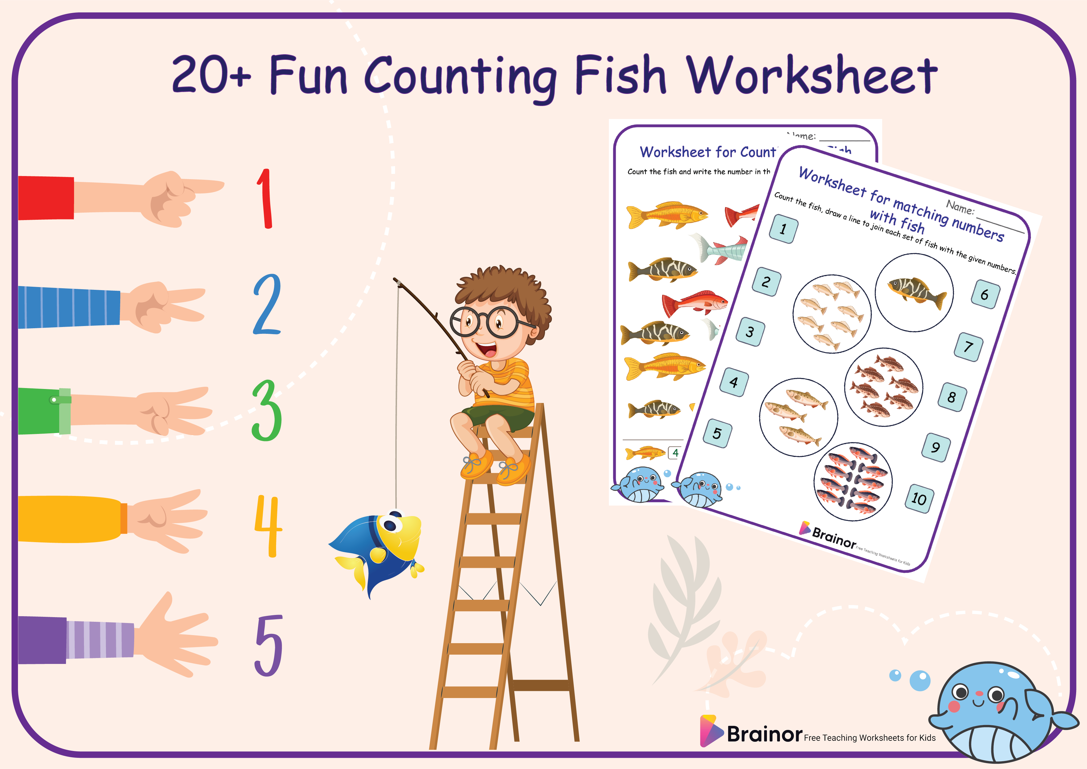 20+ Counting Fish Worksheet | Free Printable