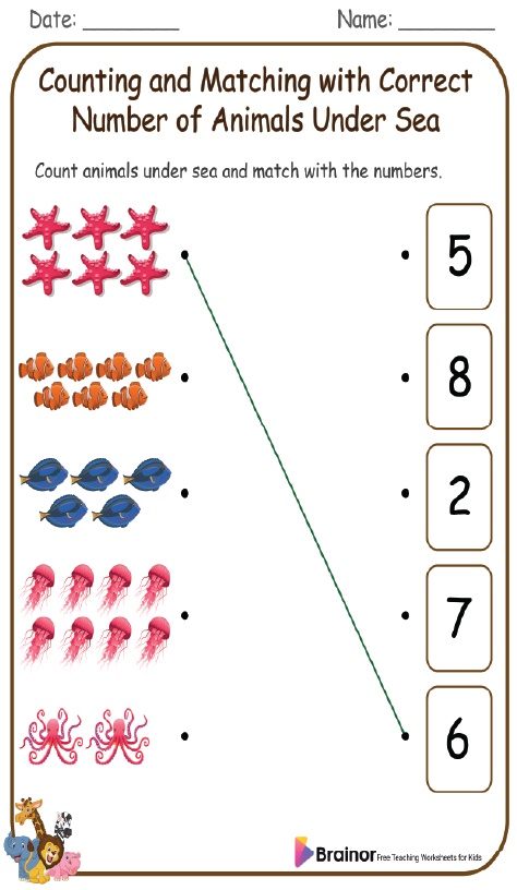 35+ Counting Animals Worksheet | Free Printable
