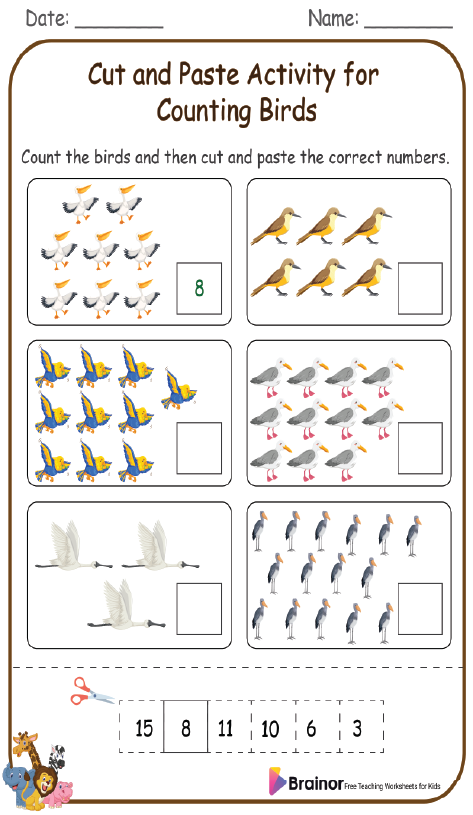 35+ Counting Animals Worksheet | Free Printable