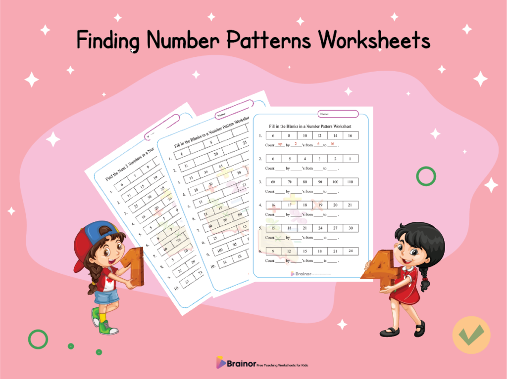 12 Free Finding Number Patterns Worksheets