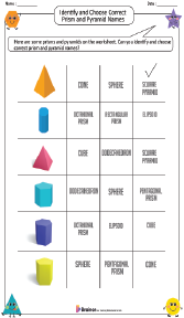 40+ 3D Shapes Names Worksheet | Free Printable - Brainor