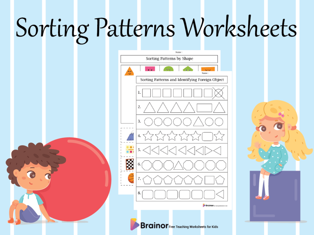 10+ Worksheets Sorting Patterns | Free Printable - Brainor