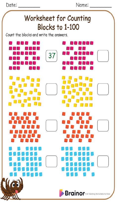 30 Counting Worksheets 1-100 | Free Printable