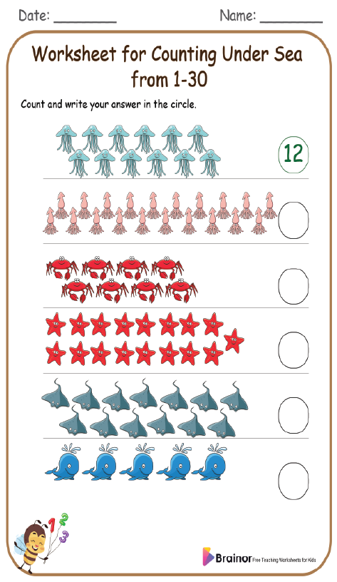 35+ Counting Worksheets 1-30 | Free Printable