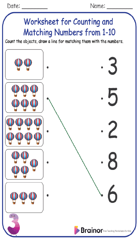 35+ Counting Worksheets 1-10 | Free Printable