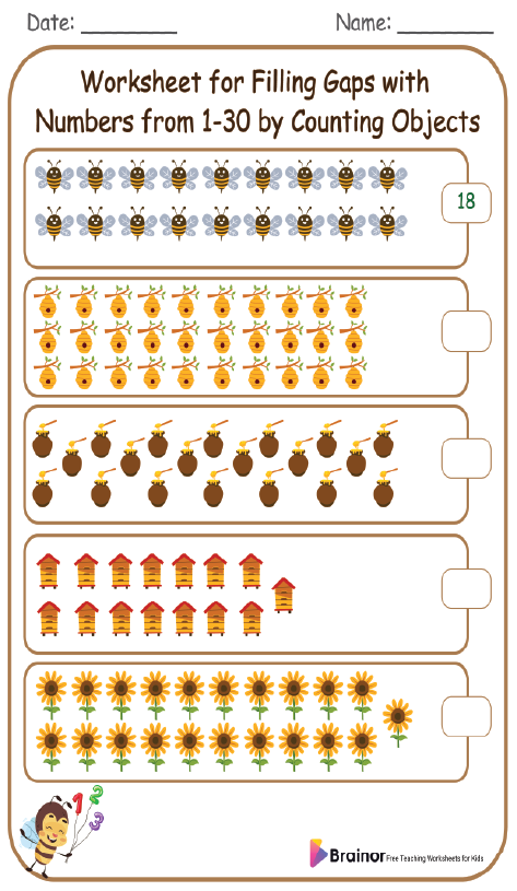 35+ Counting Worksheets 1-30 | Free Printable