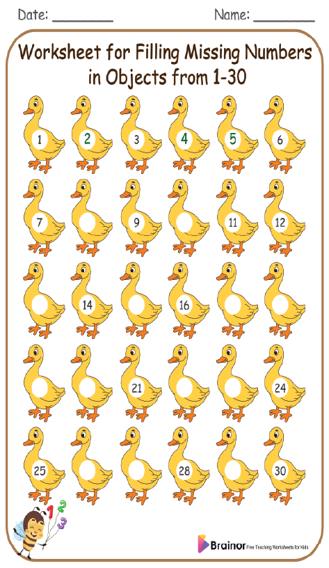 35+ Counting Worksheets 1-30 | Free Printable