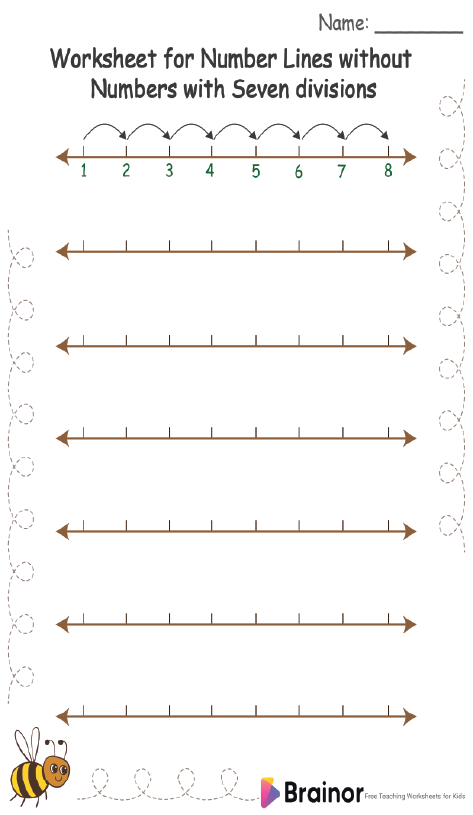 20 Free Number Lines without Numbers Worksheets