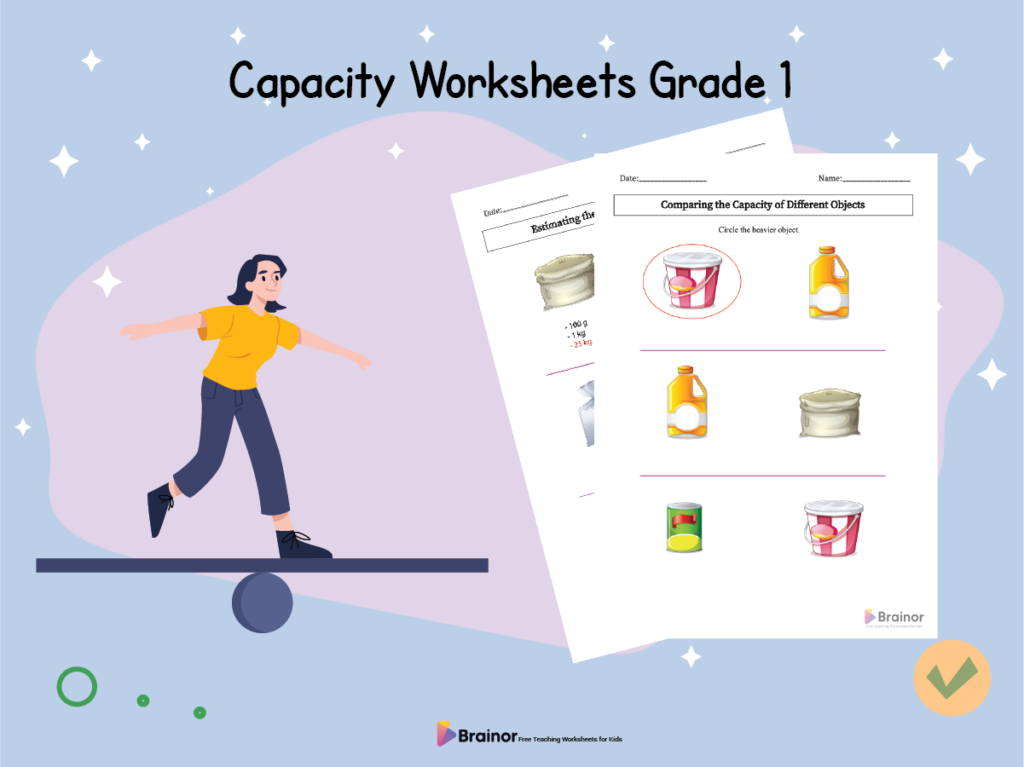 12 Free Capacity Worksheets Grade 1