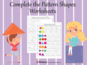 10 Complete the Pattern Shapes Worksheets | Free Printable - Brainor