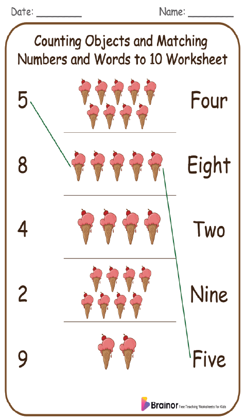 50+ Count and Write 1 to 10 Worksheets | Free Printable