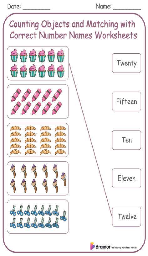 25+ Counting Objects Worksheets | Free Printables