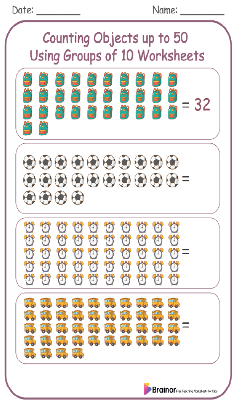 25+ Counting Objects Worksheets | Free Printables