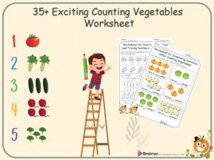35+ Counting Vegetables Worksheet | Free Printable