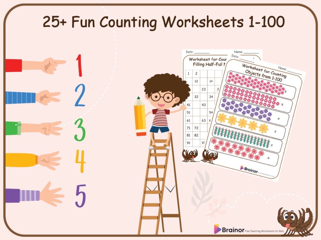 30 Counting Worksheets 1-100 | Free Printable