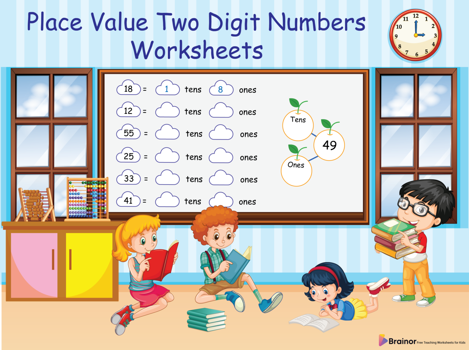 25+ Place Value Two Digit Numbers Worksheets | Free Printable