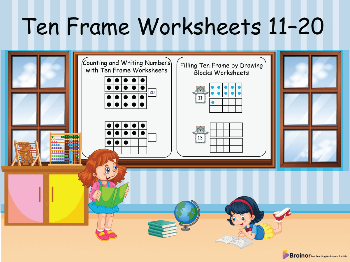 25+ Ten Frame Worksheets 11–20 | Free Printable - Brainor