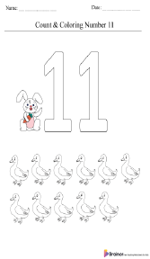 Number 11 Coloring