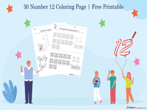 30 Number 12 Coloring Pages | Free Printable