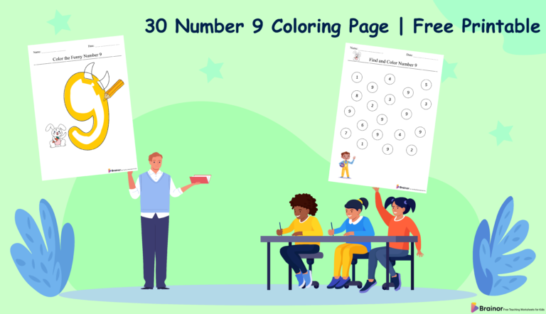 30 Number 9 Coloring Pages | Free Printable