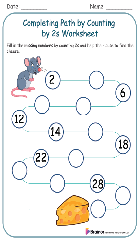 30 Counting by 2s Worksheets | Free Printable