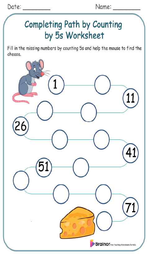 30 Counting by 5s Worksheets | Free Printable