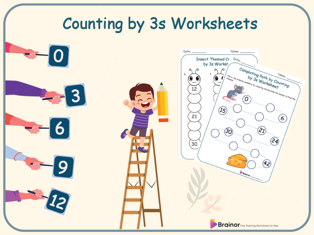 30 Counting by 3s Worksheets | Free Printable