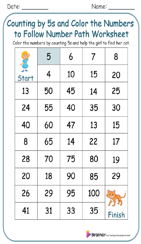 30 Counting by 5s Worksheets | Free Printable