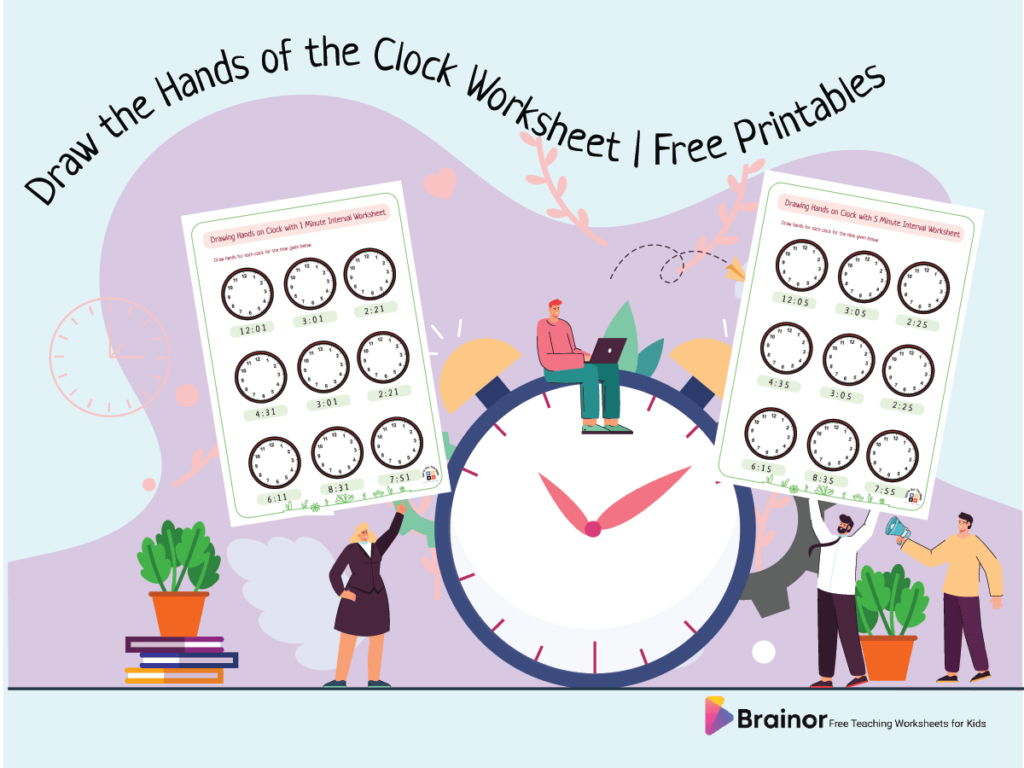 14+ Draw the Hands of the Clock Worksheet | Free Printable