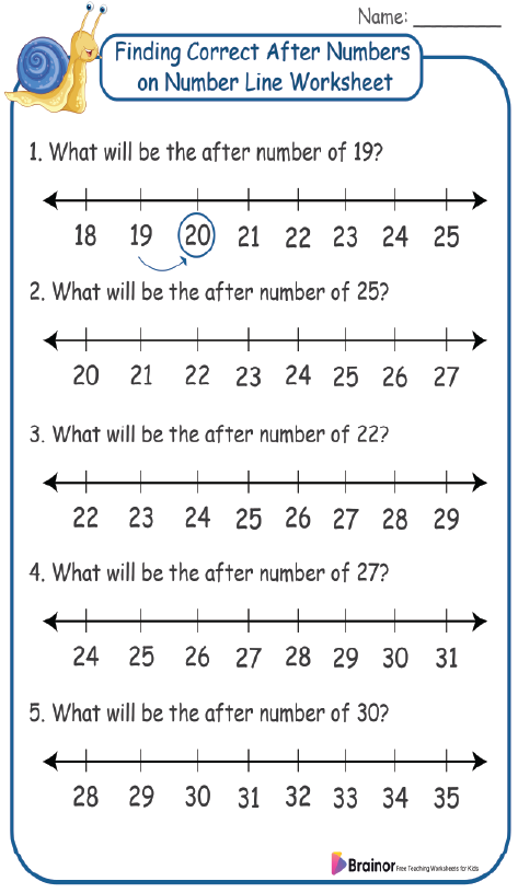 24 After Numbers Worksheet | Free Printables