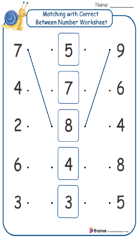 24 Between Numbers Worksheet | Free Printable