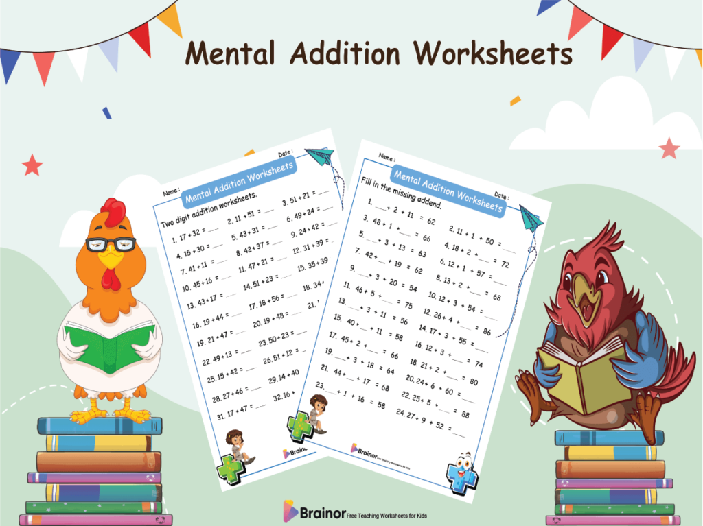 18 Interactive Mental Addition Worksheets | Free Printables