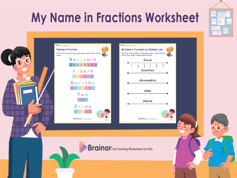 15 Printable My Name in Fractions Worksheet