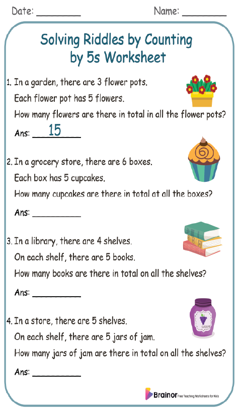 30 Counting by 5s Worksheets | Free Printable