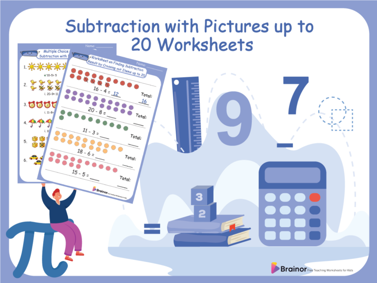 20+ Subtraction with Pictures Up to 20 Worksheets | Free Printable