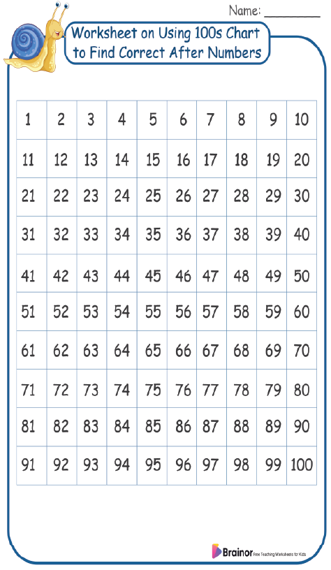 24 After Numbers Worksheet | Free Printables