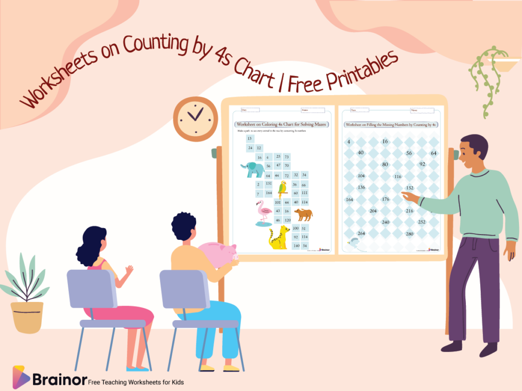 15 Worksheets on Counting by 4s Chart | Free Printables