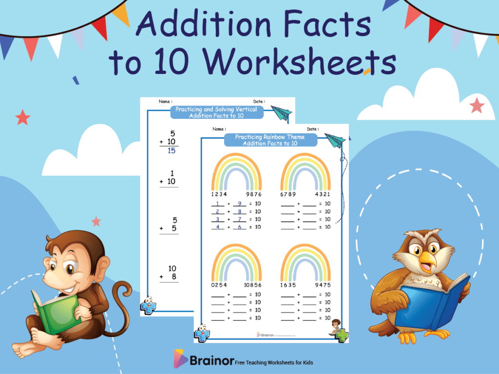 15+ Addition Facts to 10 Worksheets | Free Printable