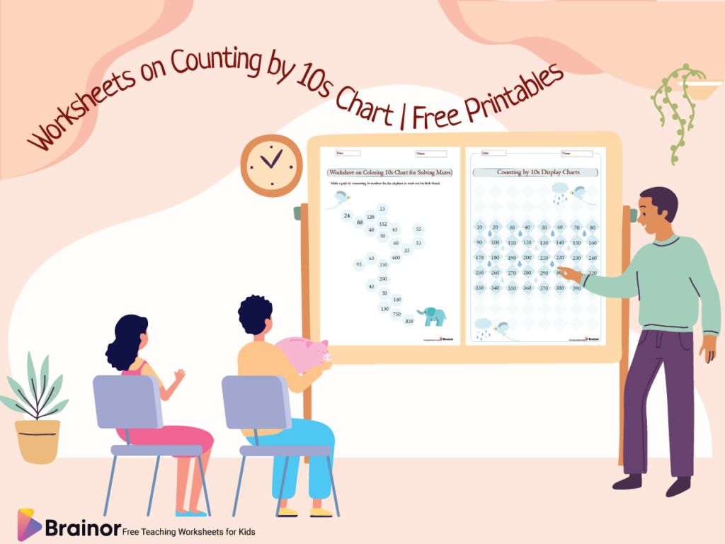 15 Worksheets on Counting by 10s Chart | Free Printables