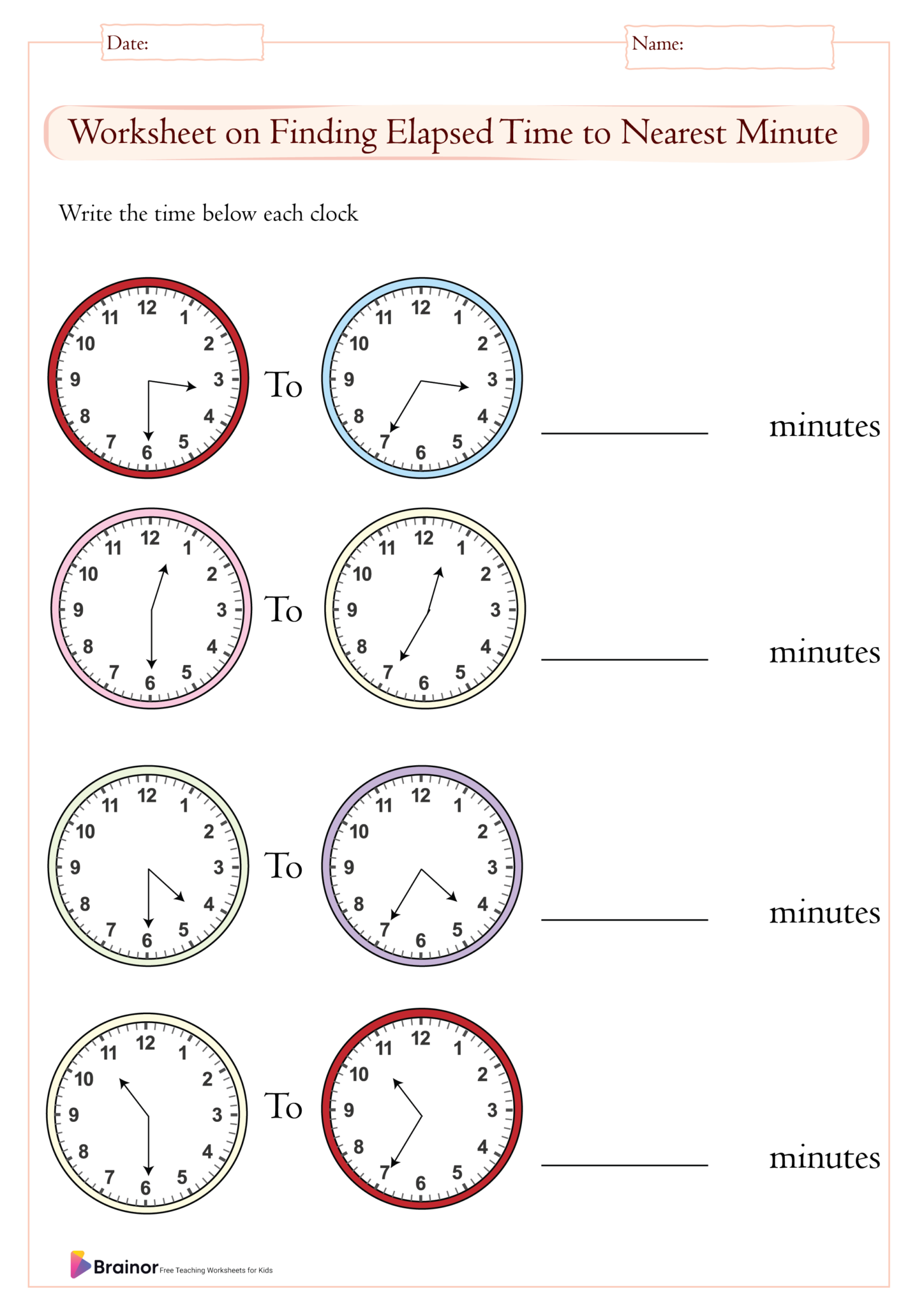 20+ Elapsed Time Worksheets Grade 1 | Free Printables