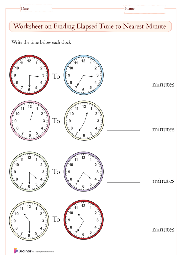 20+ Elapsed Time Worksheets Grade 1 | Free Printables