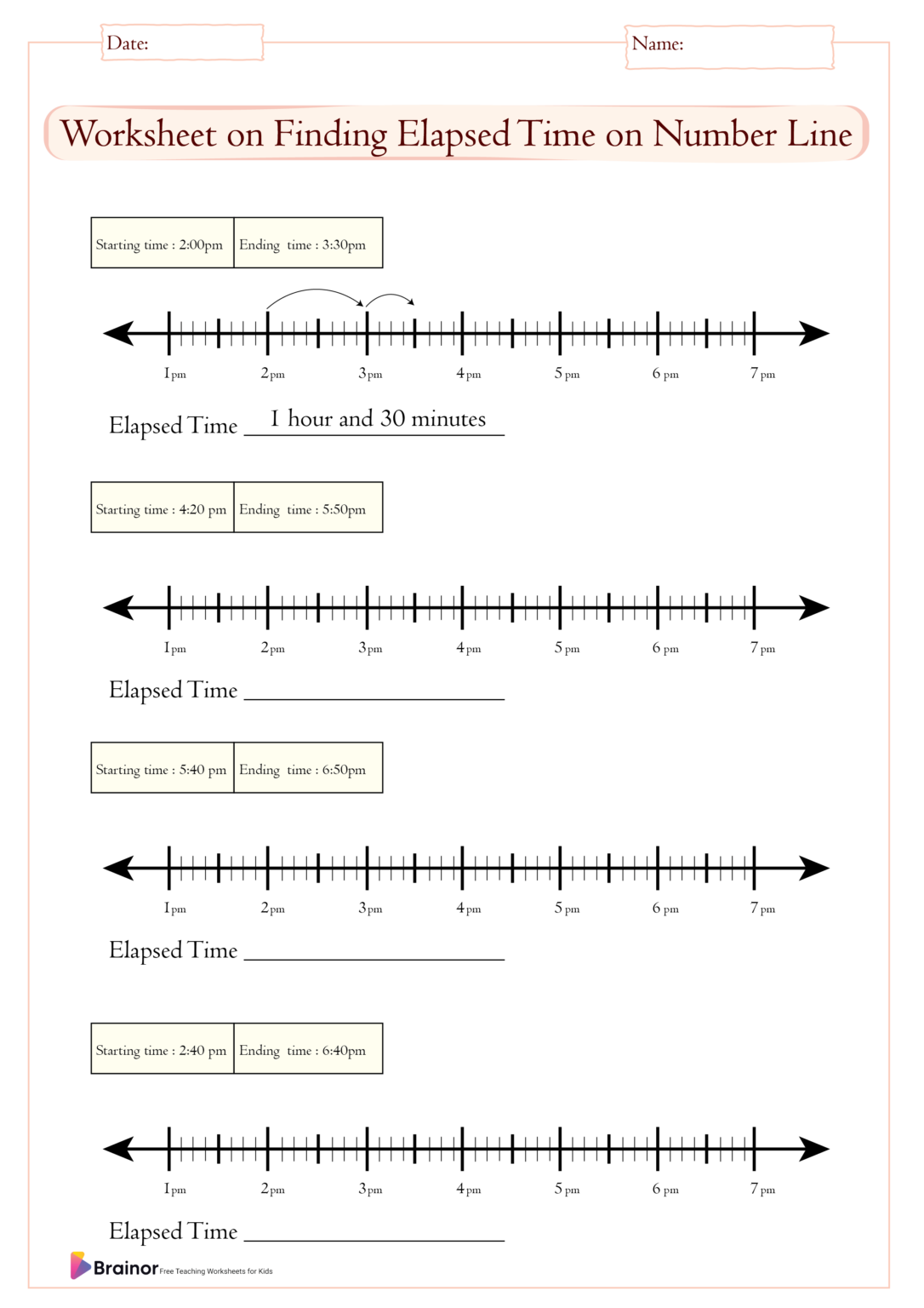 20+ Elapsed Time Worksheets Grade 1 | Free Printables