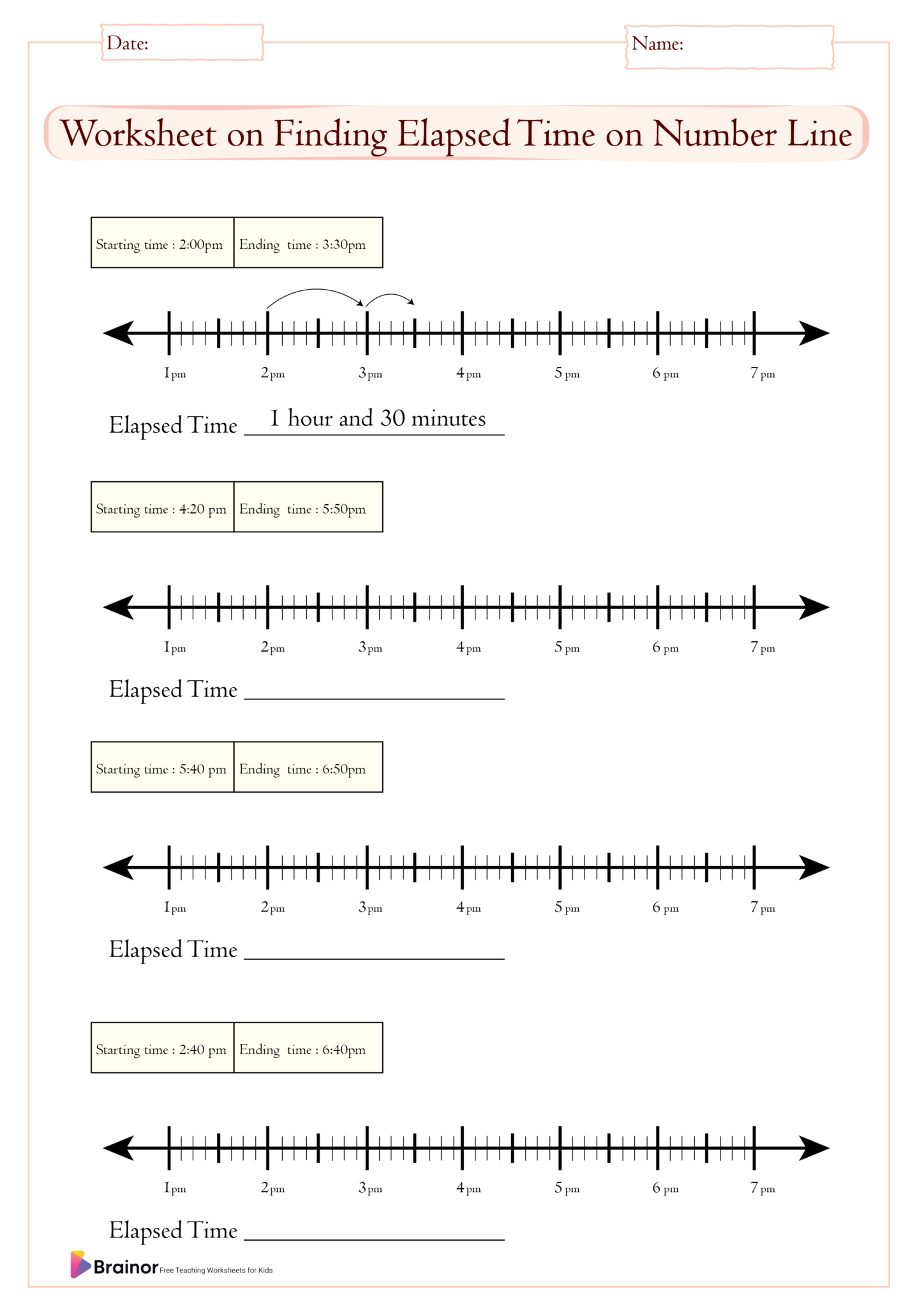 20+ Elapsed Time Worksheets Grade 1 | Free Printables